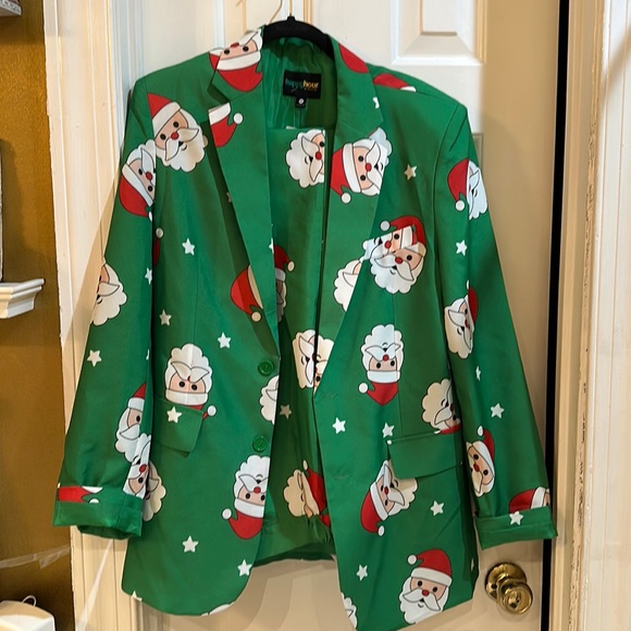 happy hour | Suits & Blazers | Two Piece Christmas Santa Pant Suit ...